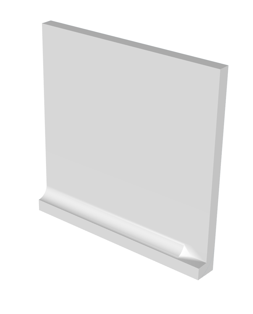 6" x 6" sanitary cove base end stop - right | Subway Ceramics